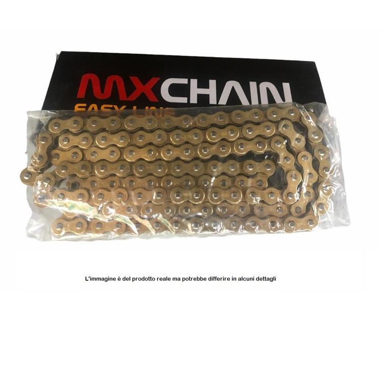 Catena MX CHAIN 520 enduro con x-ring 120 maglie - oro - Evomotor