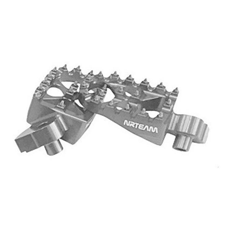 Coppia pedane in ergal Yamaha YZ 125 (94-22) grigie - Evomotor