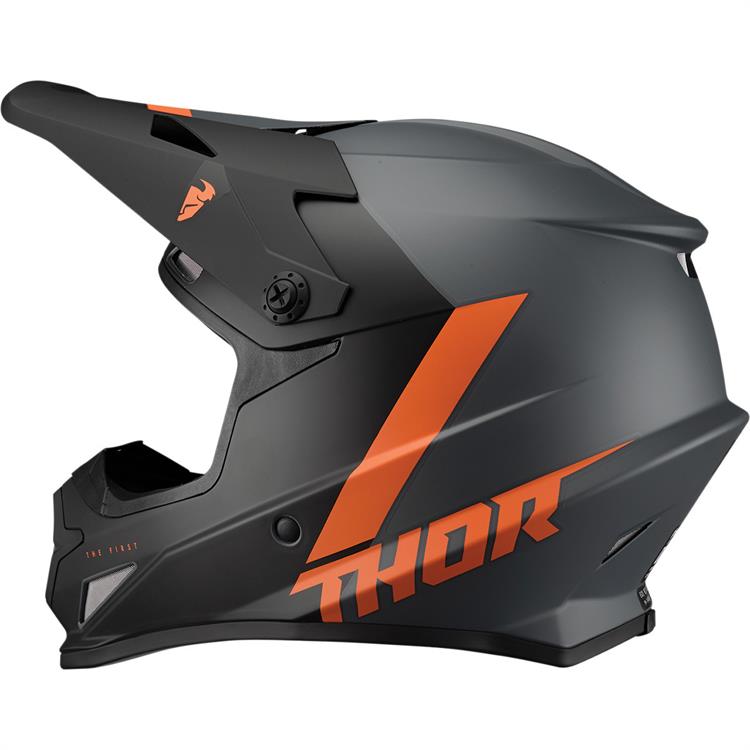 Casco Moto Cross THOR SECTOR CHEV 2022 Arancio Grigio Nero - Opaco ...