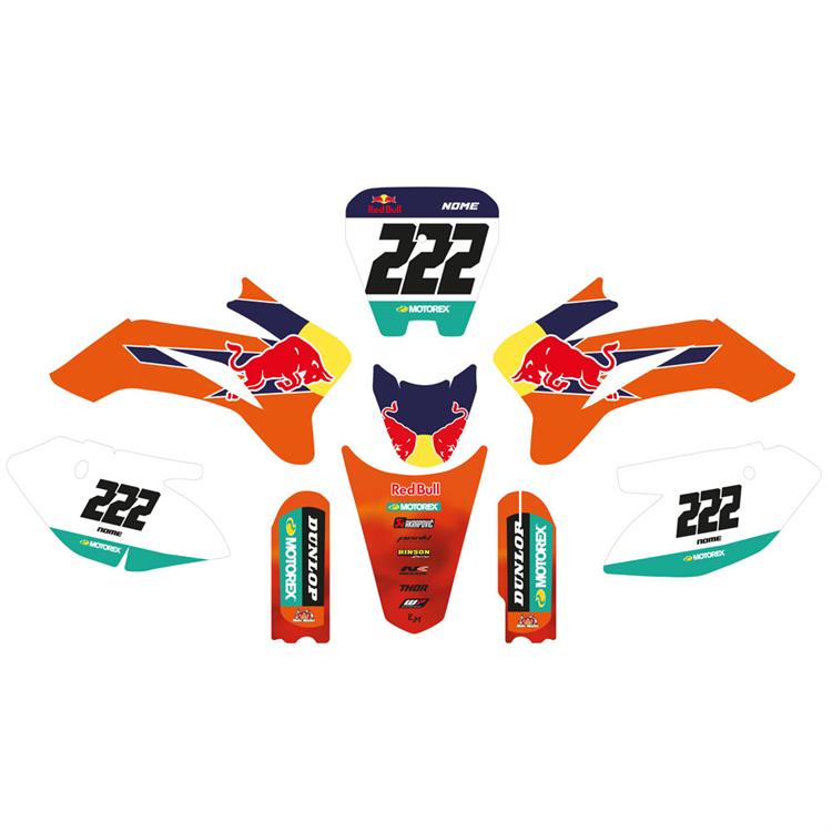 Kit grafiche pit bike TTR Cairoli personalizzabili - Evomotor