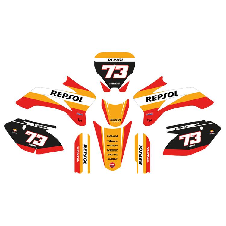 Kit grafiche pit bike TTR Repsol - Evomotor
