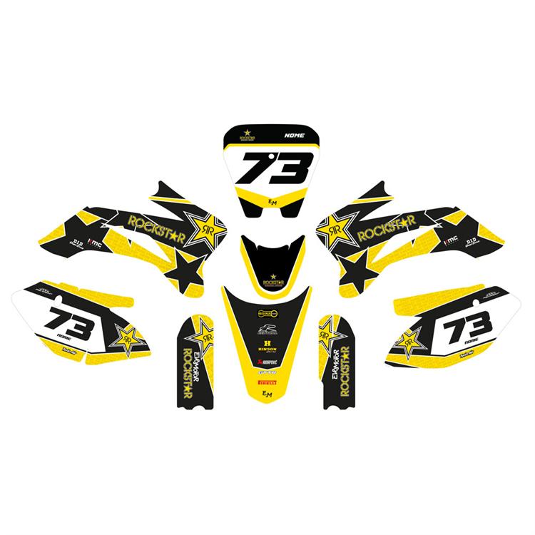 Kit grafiche pit bike TTR Rockstar personalizzabili - Evomotor