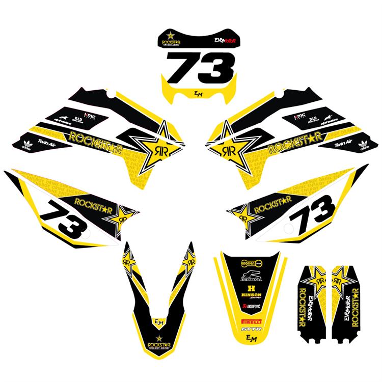 Kit grafiche pit bike KAYO KRZ/TT Rockstar - Evomotor
