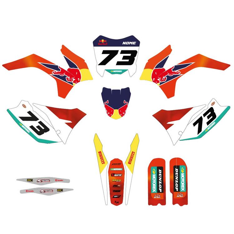 Kit grafiche pit bike replica KTM 85 RedBull MXGP Bianco - Evomotor